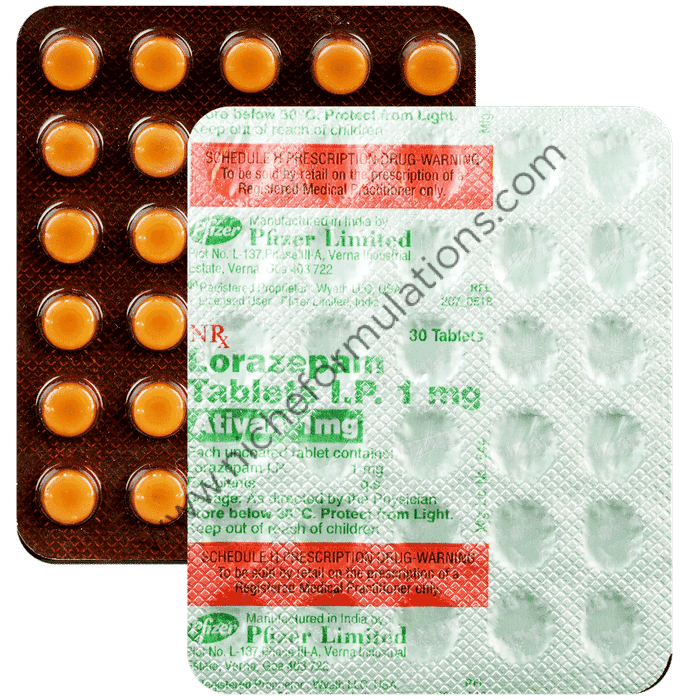 Ativan 1mg Tablet - Niche Formulations