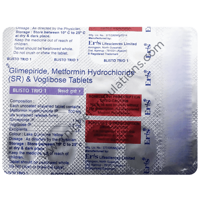 Blisto Trio 1 Tablet SR - Niche Formulations