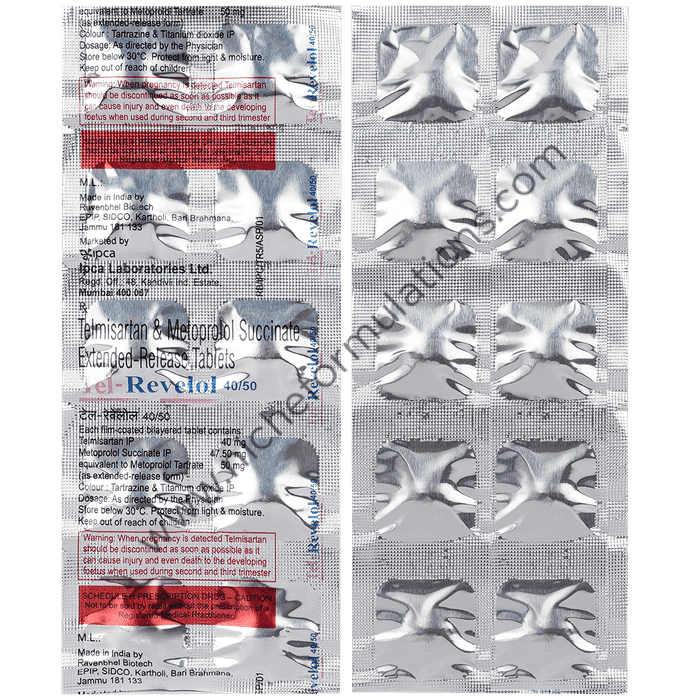 Tel-Revelol 40/50 Tablet ER - Niche Formulations