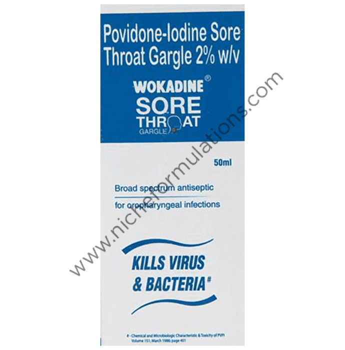 Wokadine Sore Throat Gargle - Niche Formulations