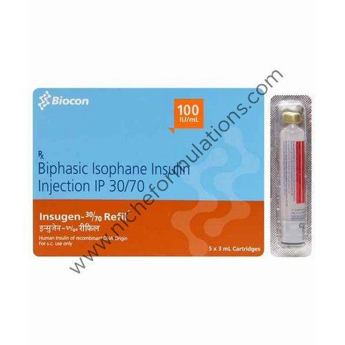 Insugen 30/70 100IU Refil Cartridge - Niche Formulations