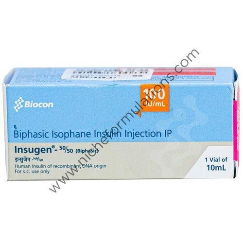 Insugen 50/50 Injection 100IU/ml - Niche Formulations